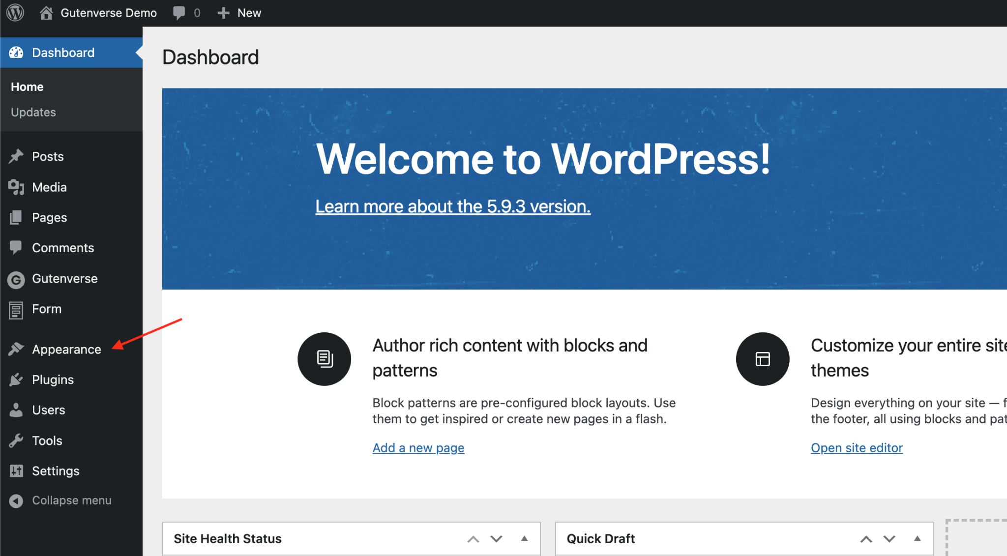 Using WordPress Full Site Editor Gutenverse